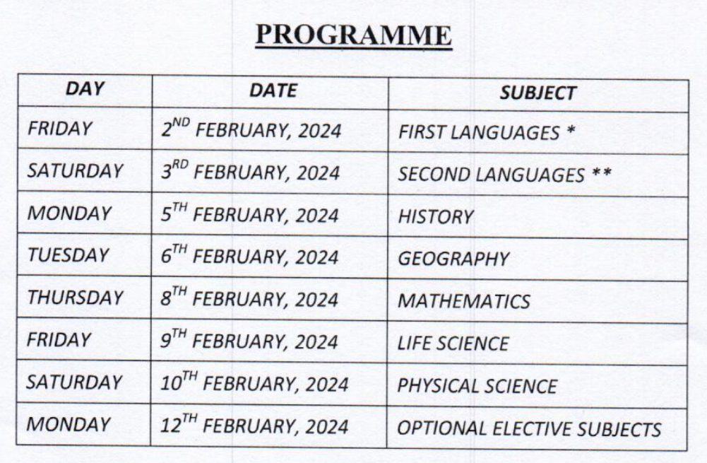 মাধ্যমিক পরীক্ষার রুটিন 2024 | WBBSE Madhyamik Routine 2024 PDF ...